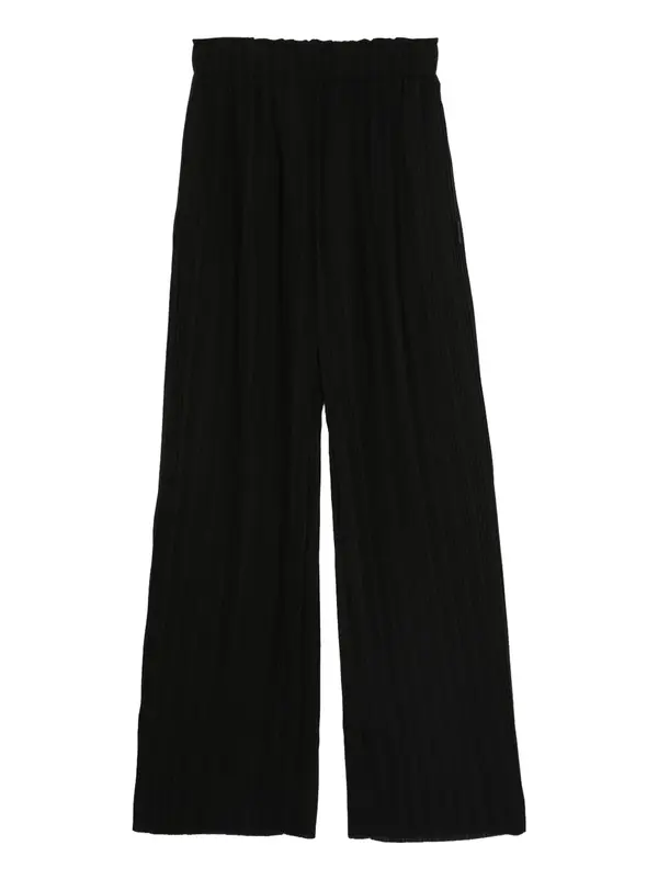 Hugo Plissé Crepe Trousers - Black