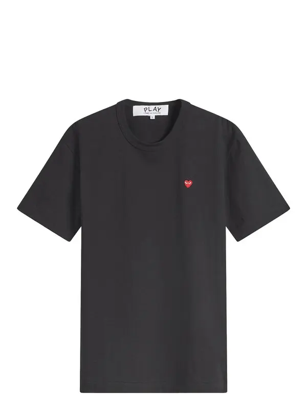 Play Comme Des Garcon Red Heart T-shirt - Black