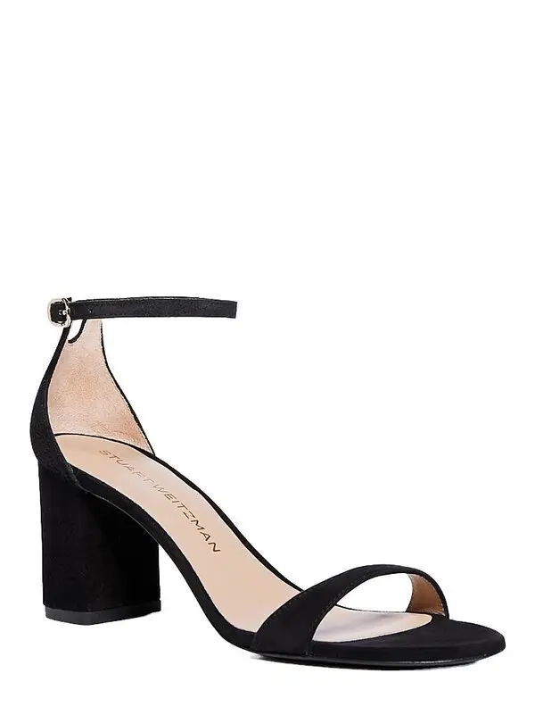 STUART WEITZMAN Nudist Block 75 Sandals - Black