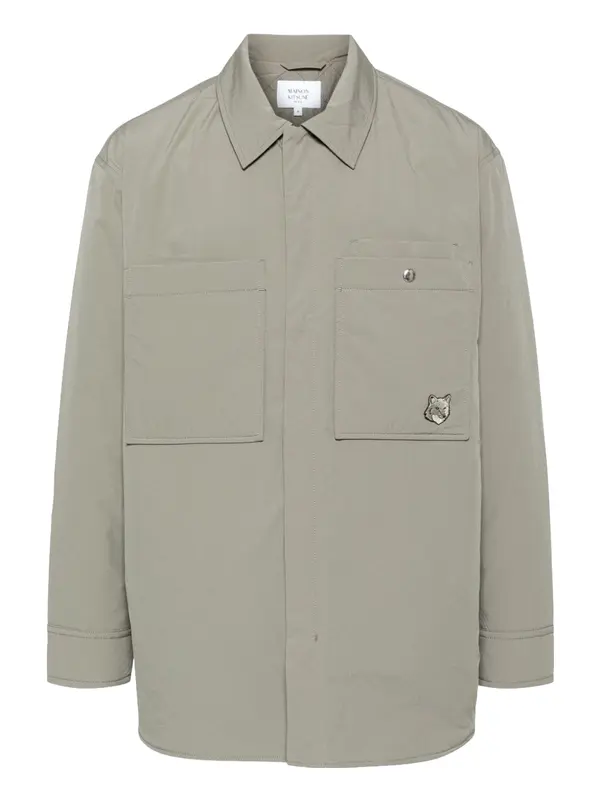 Maison Kitsuné Fox Head Padded Shirt Jacket - Green