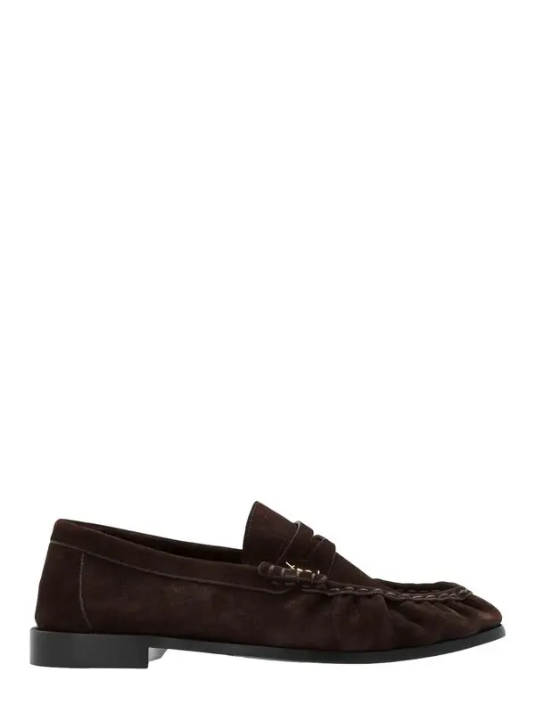 Saint Laurent Suede Loafers - Brown