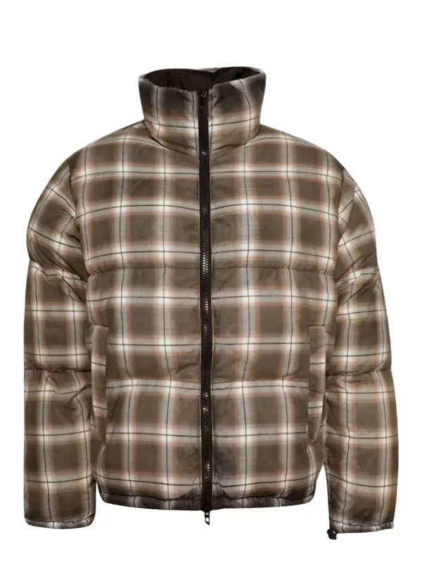 Diesel Check-pattern Jacket - Brown