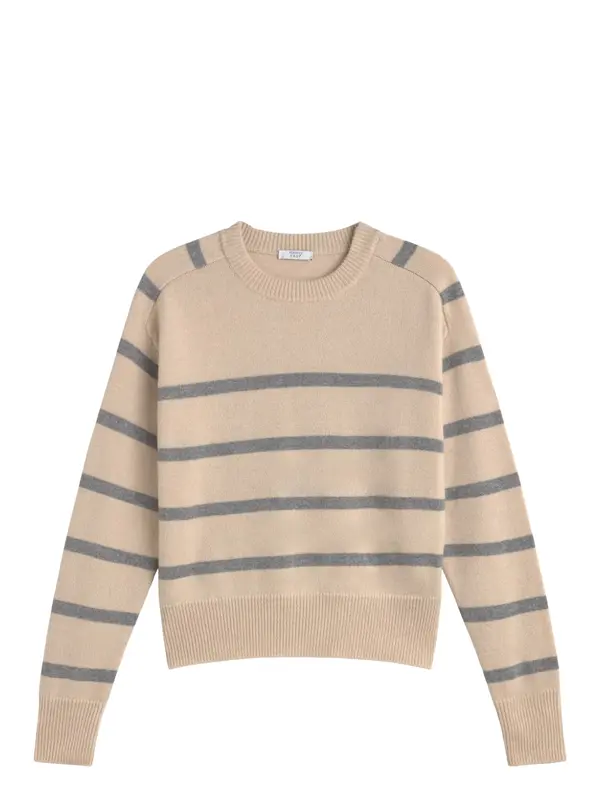 Peserico Striped Long-sleeve Jumper - Neutrals