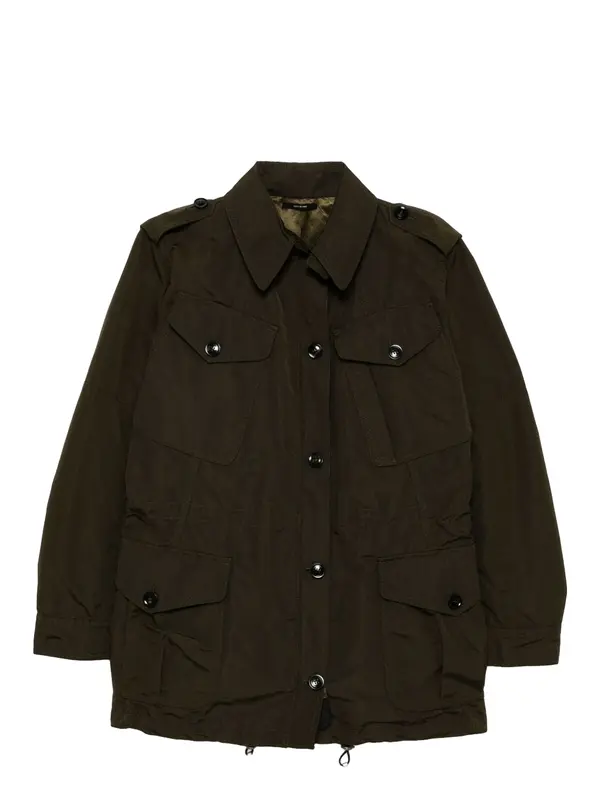 TOM FORD Drawstring Waist Military Jacket - Green
