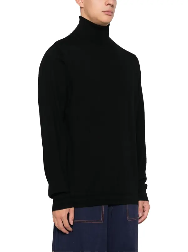 Paul Smith Merino Wool Roll Neck Sweater - Black