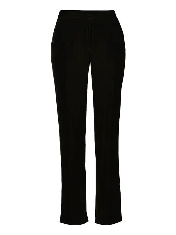L'Agence Rebel Tapered Velvet Trousers - Deep Olive