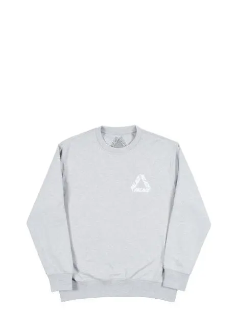 PALACE P3 Crew Sweatshirt - Grey Marl