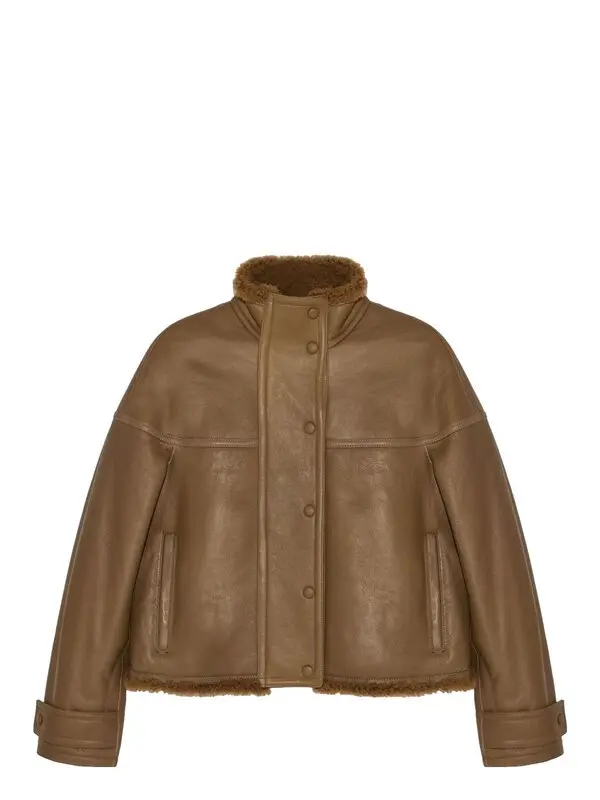 YVES SALOMON Shearling-lining Jacket - Brown