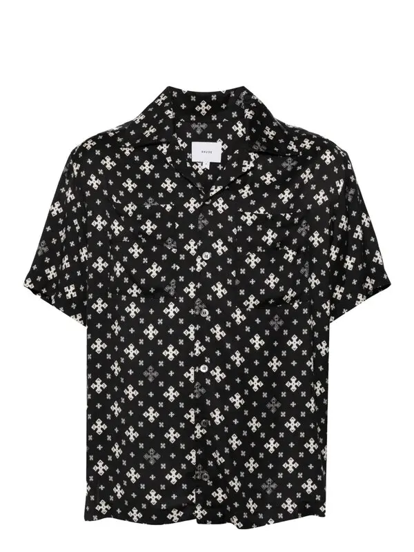 Rhude Cross Bandana Shirt - Black