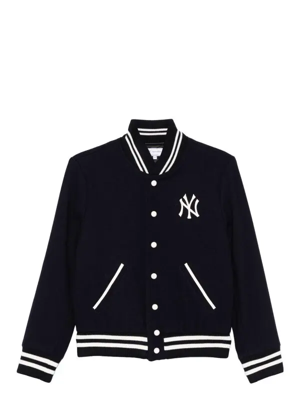 SPORTY & RICH Yankees Serif Varsity Jacket - Blue