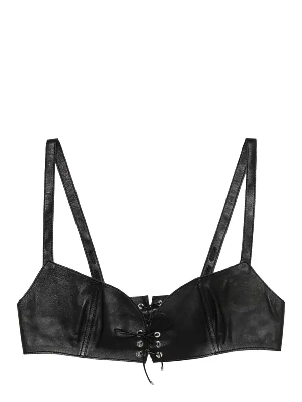LUDOVIC DE SAINT SERNIN Easy Cleavage Crop Top - Black