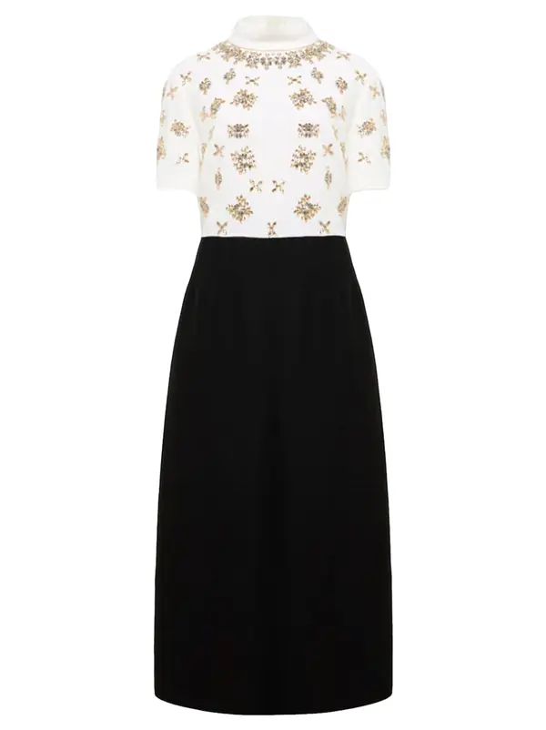 Dice Kayek Crystal-embellished Midi Dress - Black