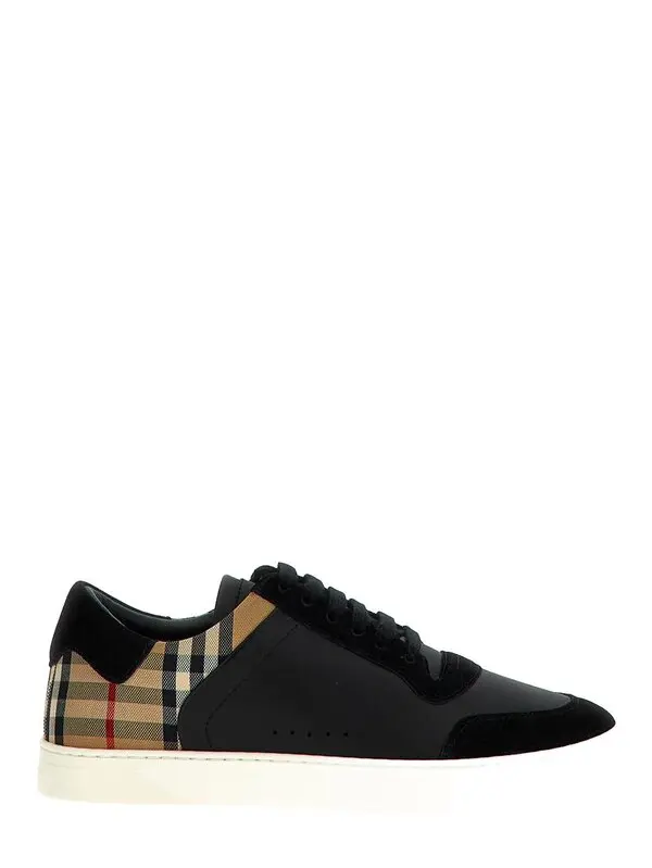 Burberry Check Insert Sneakers - Black