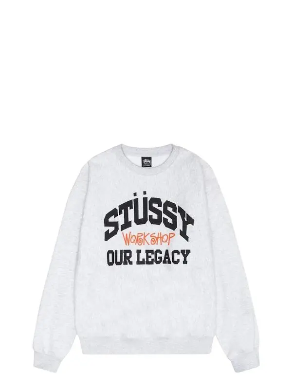 StÜssy X Our Legacy Collegiate Crew - Ash Heather