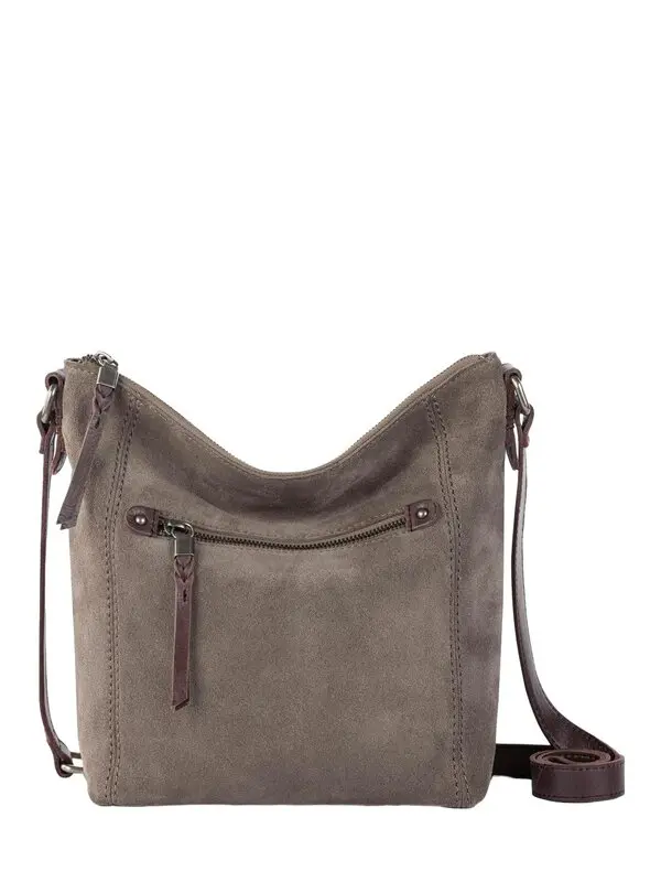 THE SAK Ashland Leather Crossbody Bag - Mushroom Suede