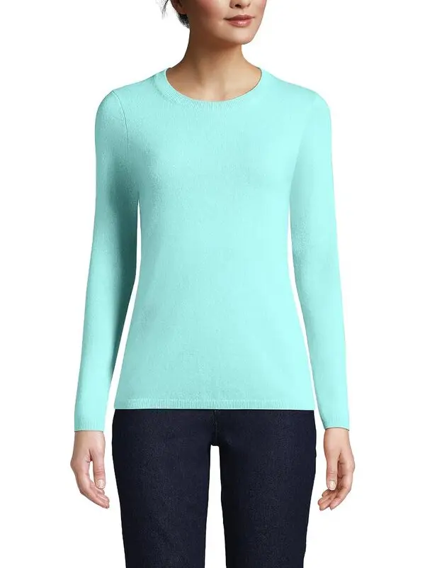 LANDS' END Cashmere Sweater - Pale Aqua Ice