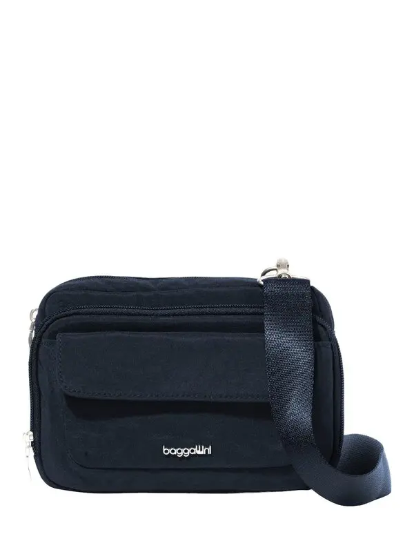 BAGGALLINI Modern Double Zip Crossbody Bag - French Navy Twill