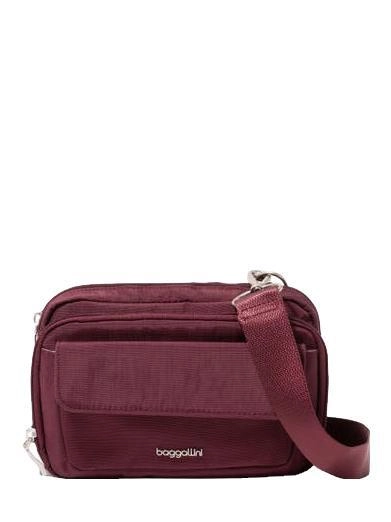 BAGGALLINI Double Zip Crossbody Bag - Jam