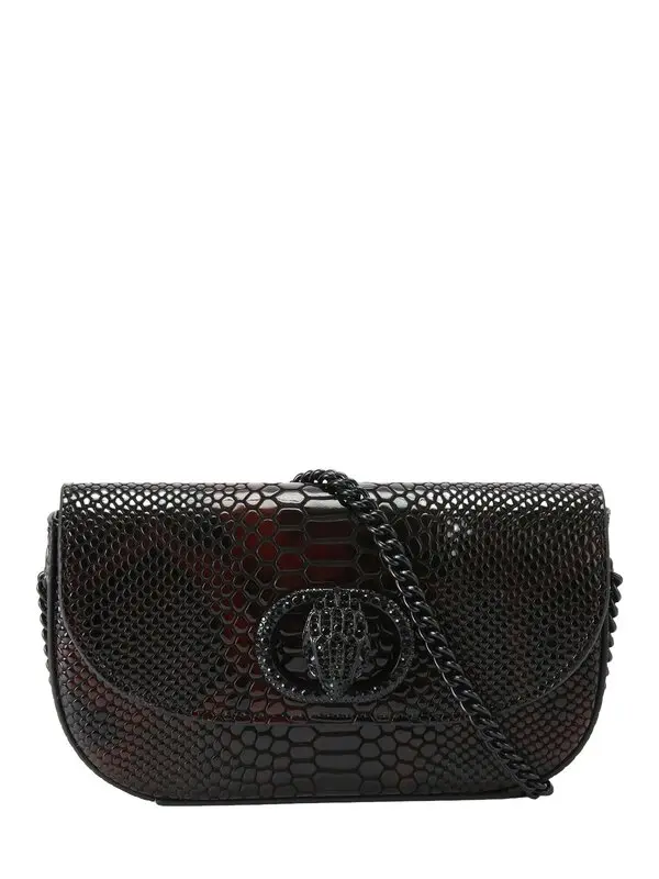 Kurt Geiger Small Chelsea Leather Crossbody Bag - Dark Brown