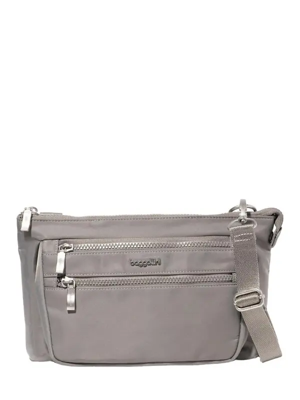 BAGGALLINI Pocket Belt Bag Convertible Crossbody Waist Pack - Steel Grey Twill