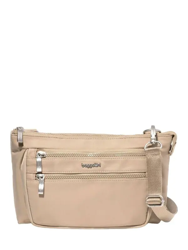 BAGGALLINI Pocket Belt Bag Convertible Crossbody Waist Pack - Taupe Twill