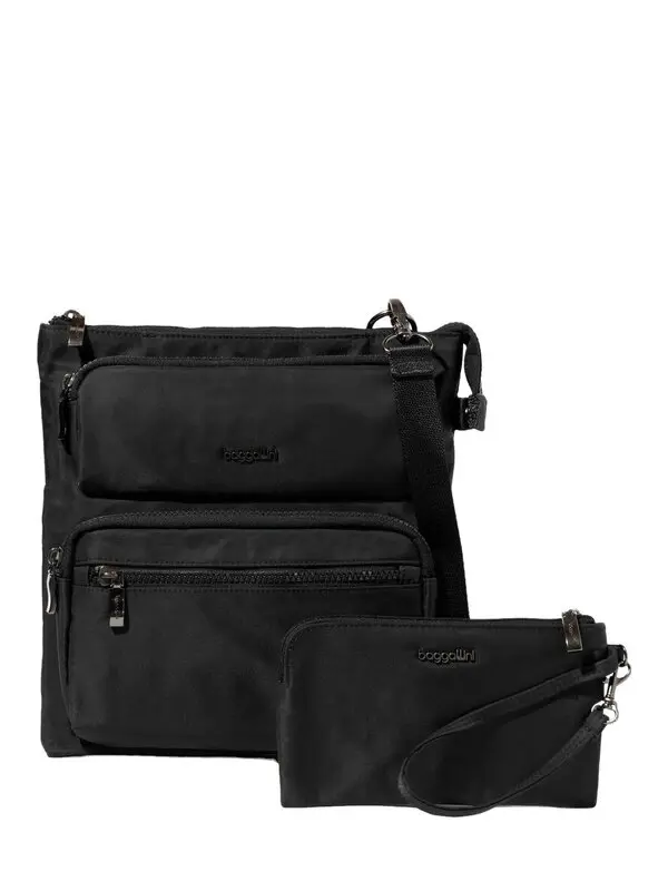 BAGGALLINI Nolita Crossbody Bag With Rfid Wristlet - Black Twill