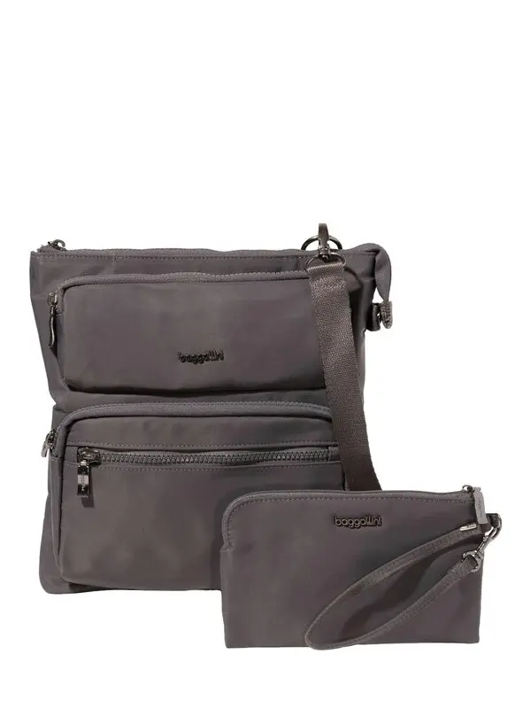 BAGGALLINI Nolita Crossbody Bag With Rfid Wristlet - Smoke Twill