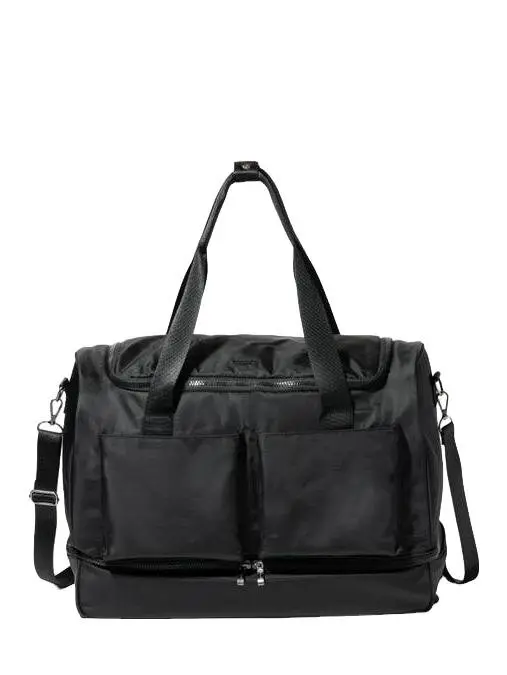 BAGGALLINI Deluxe Fifth Avenue Weekender Bag - Black Twill
