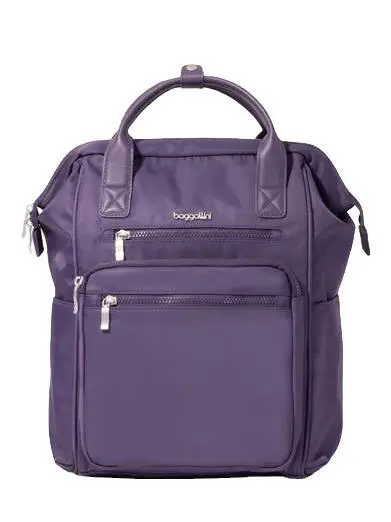 BAGGALLINI Chelsea Laptop Backpack - Deep Grape Twill