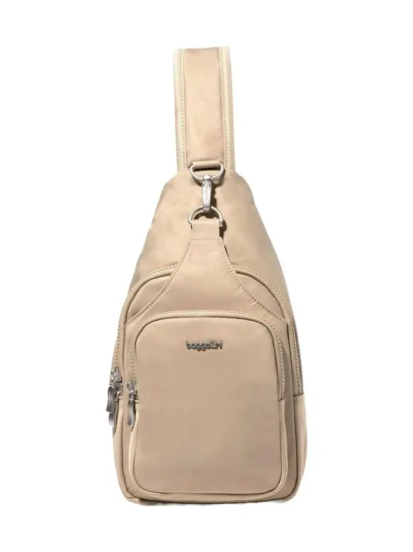 BAGGALLINI Central Park Sling Bag - Taupe Twill