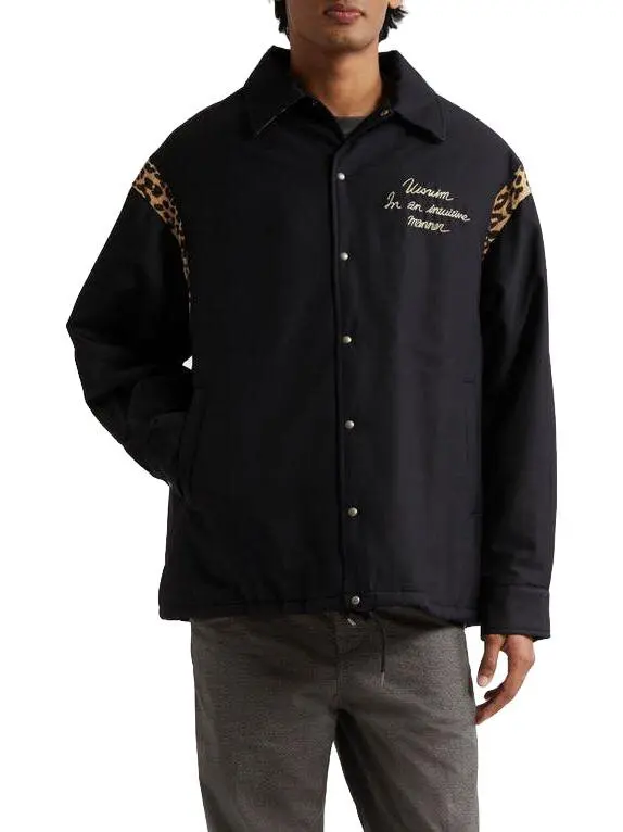 Visvim Embroidered Linen And Cotton Coach's Jacket - Black
