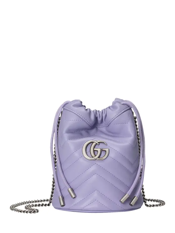 Gucci Gg Marmont Mini Bucket Bag - Purple