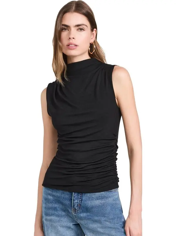 Veronica Beard Mylie Sleeveless Top - Black