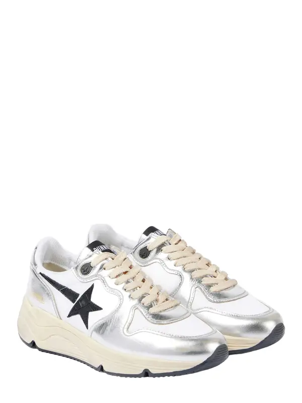 GOLDEN GOOSE Running Sole Leather Sneakers - Multicoloured
