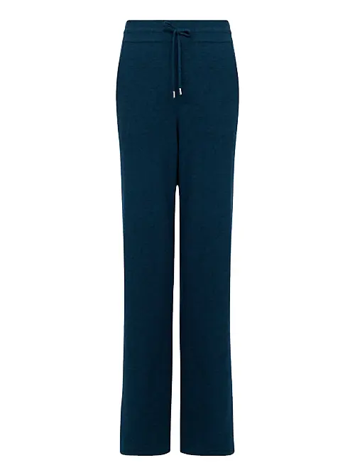 LEEM Wide-leg Knitted Trousers - Green
