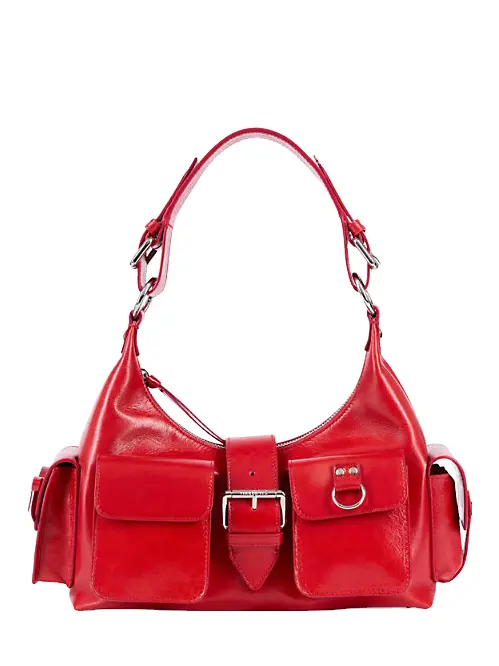 The Kooples Flap-pocket Leather Shoulder Bag - Red