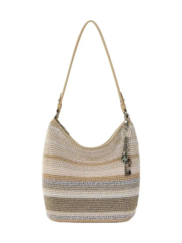 THE SAK Sequoia Leather Hobo Bag - Sand Stripe