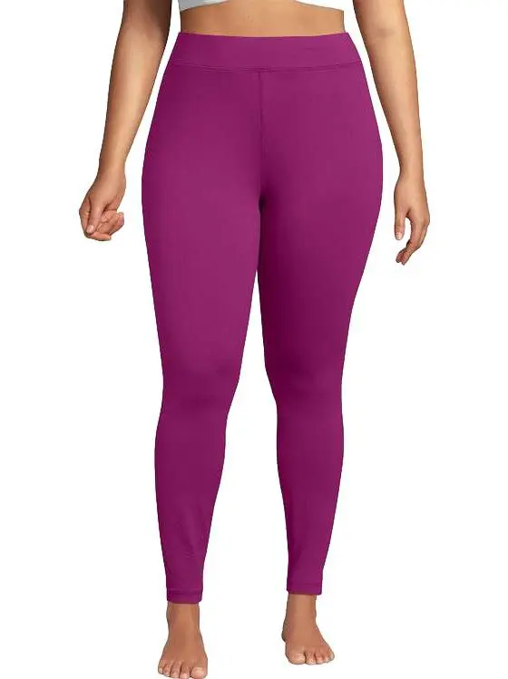 LANDS' END Baselayer Thermaskin Pants - Light Raspberry Sorbet