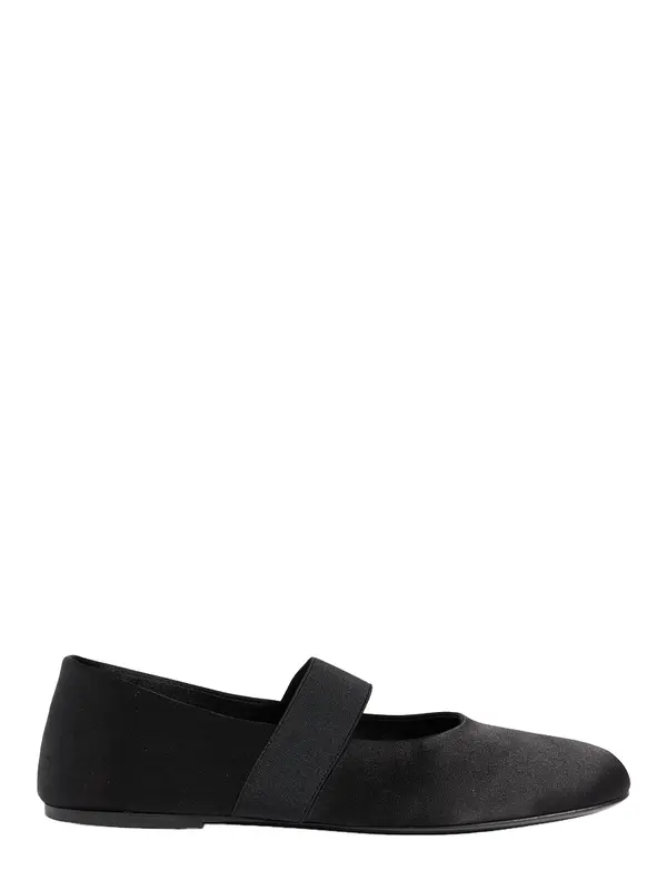 Co Satin Ballet Flats - Black