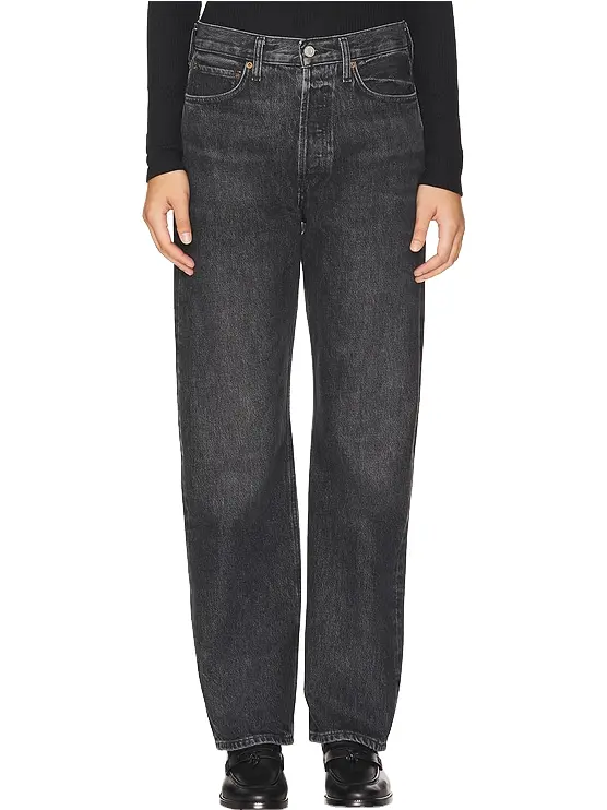 AGOLDE Kelly High Rise Relaxed Straight Jeans - Eclipse