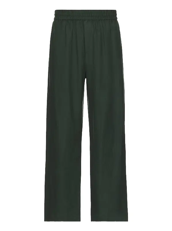 WAO Relaxed Linen Pants - Forest Green