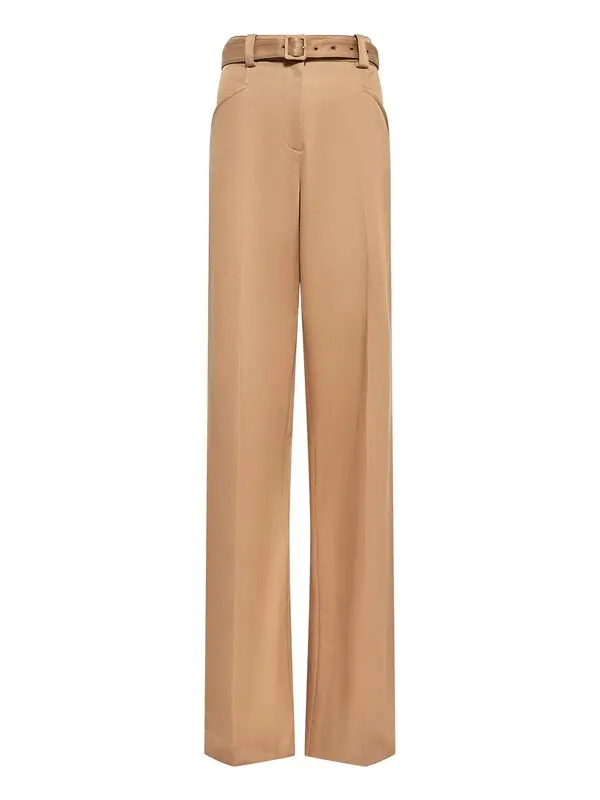Gabriela Hearst Norman High-rise Straight-leg Pants - Khaki