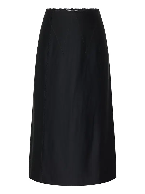Rabanne Mid-rise Midi Skirt - Black