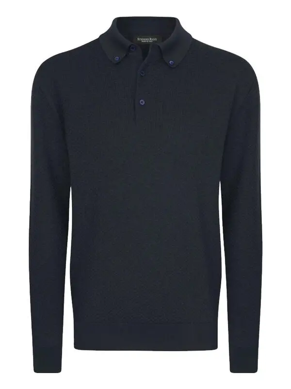 Stefano Ricci Three-button Polo Shirt - Dark Blue