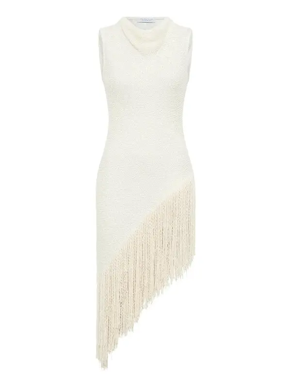 Gabriela Hearst Ursin Fringed Silk Bouclé Top - Ivory