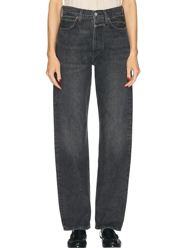 AGOLDE Kelly High Rise Relaxed Straight Jeans - Eclipse