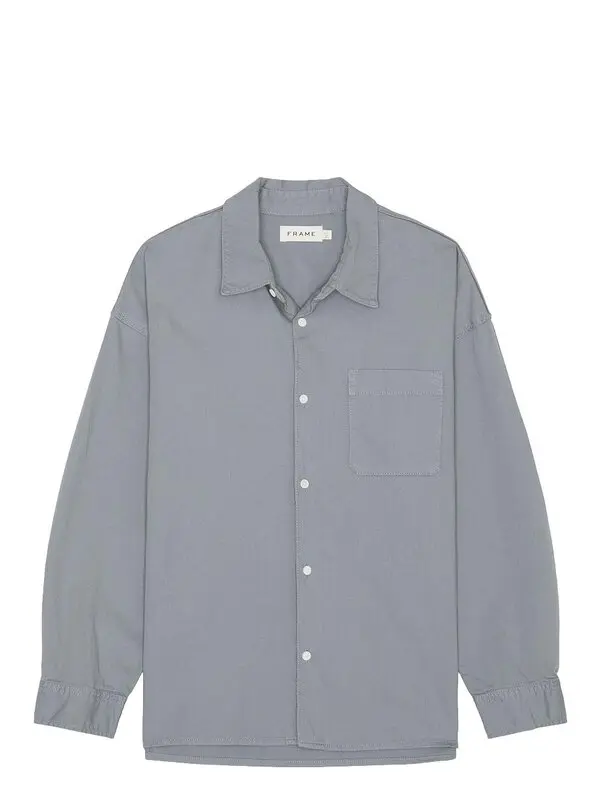 FRAME Relaxed Denim Shirt In Slate - Smoky Blue