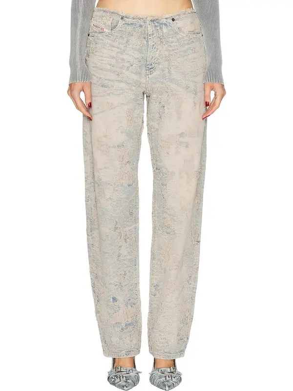 DIESEL Low Rise Straight Leg Jeans - Denim