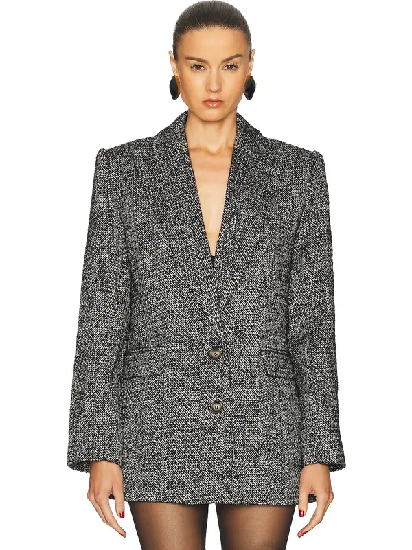 SEROYA Cecilia Blazer - Charcoal & Grey