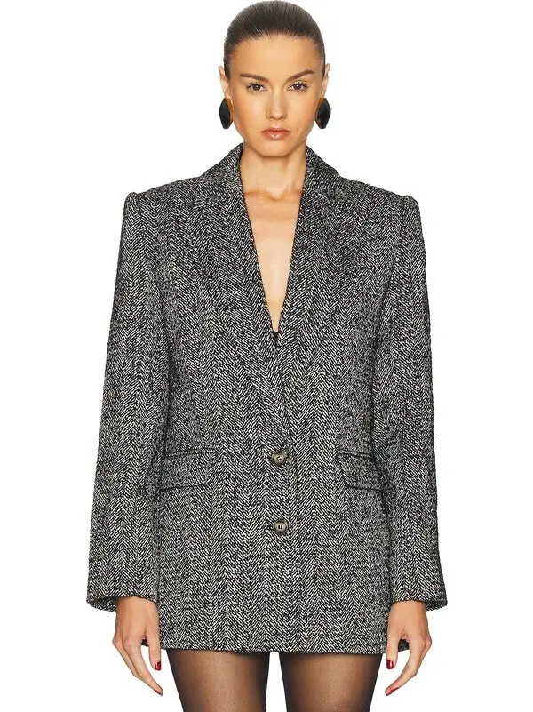 SEROYA Cecilia Blazer - Charcoal & Grey